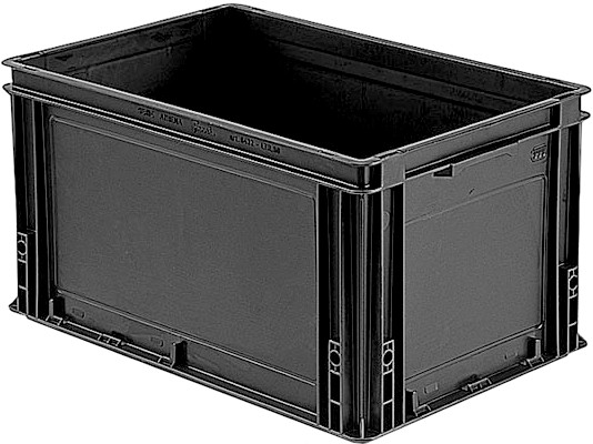cassette rettangolari polipropilene 60x40 conduttivo nero cassette rettangolari polipropilene 60x40 conduttivo nero